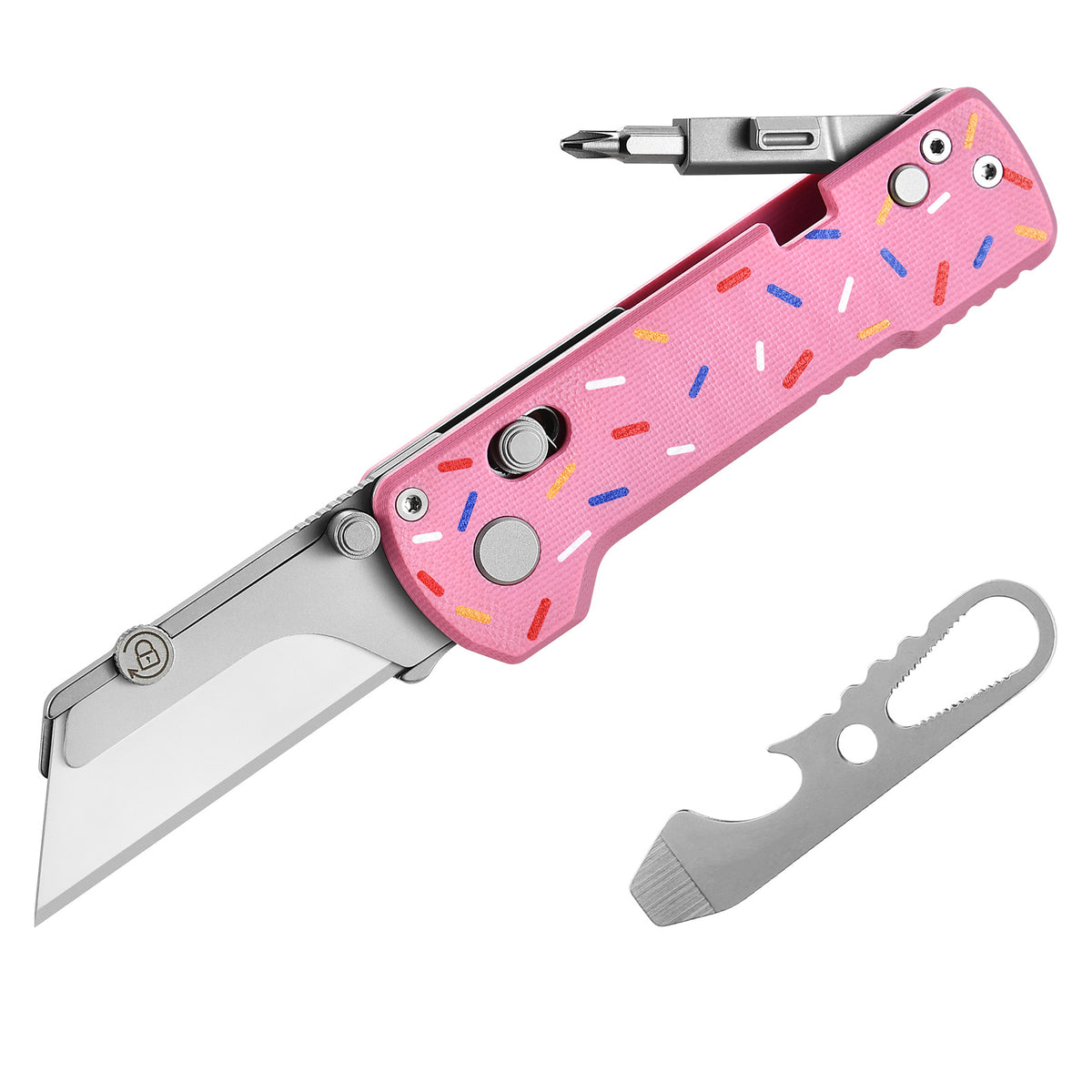 U1 Pro Doughnut Multitool Folding Utility Knife with Folding Screwdriv ...
