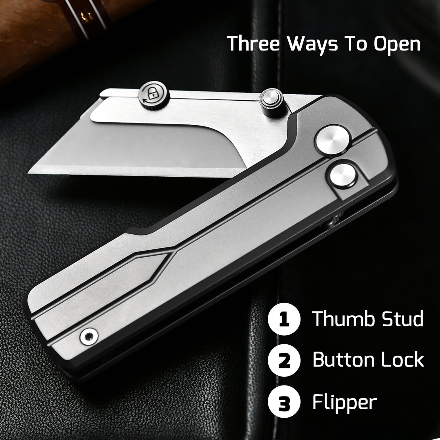 U1 Ti Titanium Utility Knife with Ceramic Blade – OKNIFE